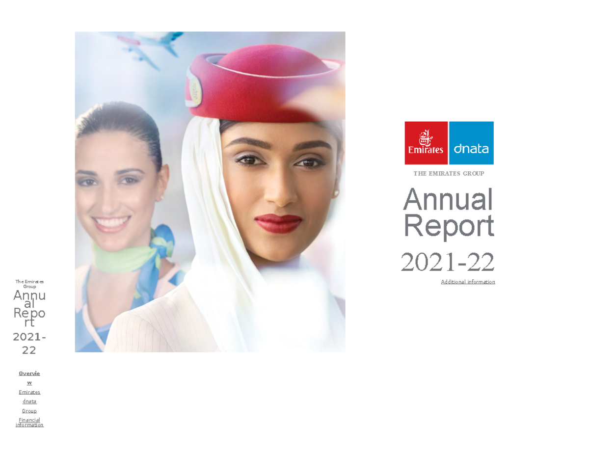 Emarates financial - THE EMIRATES GROUP Annual Report 2021- The ...