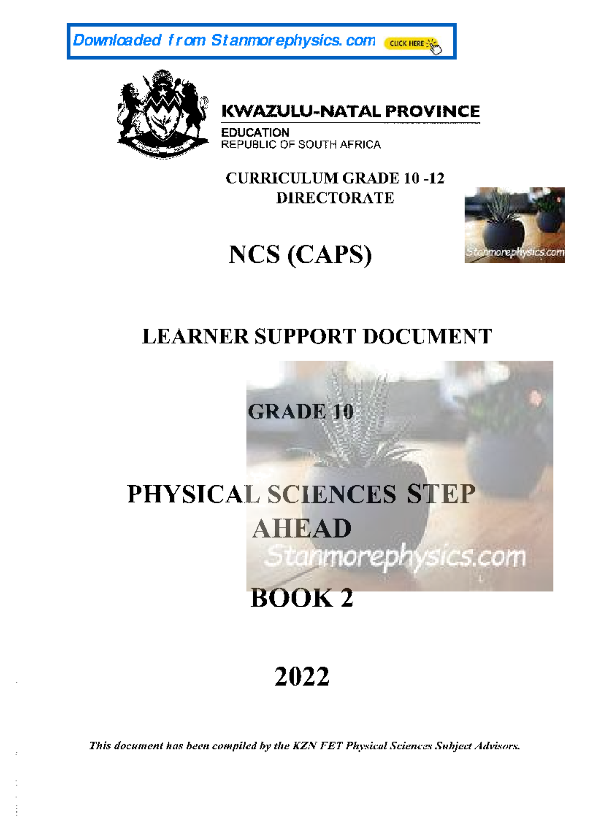 Physical-Science-Grade-10-Step Ahead-2022-Book-2 - Studocu