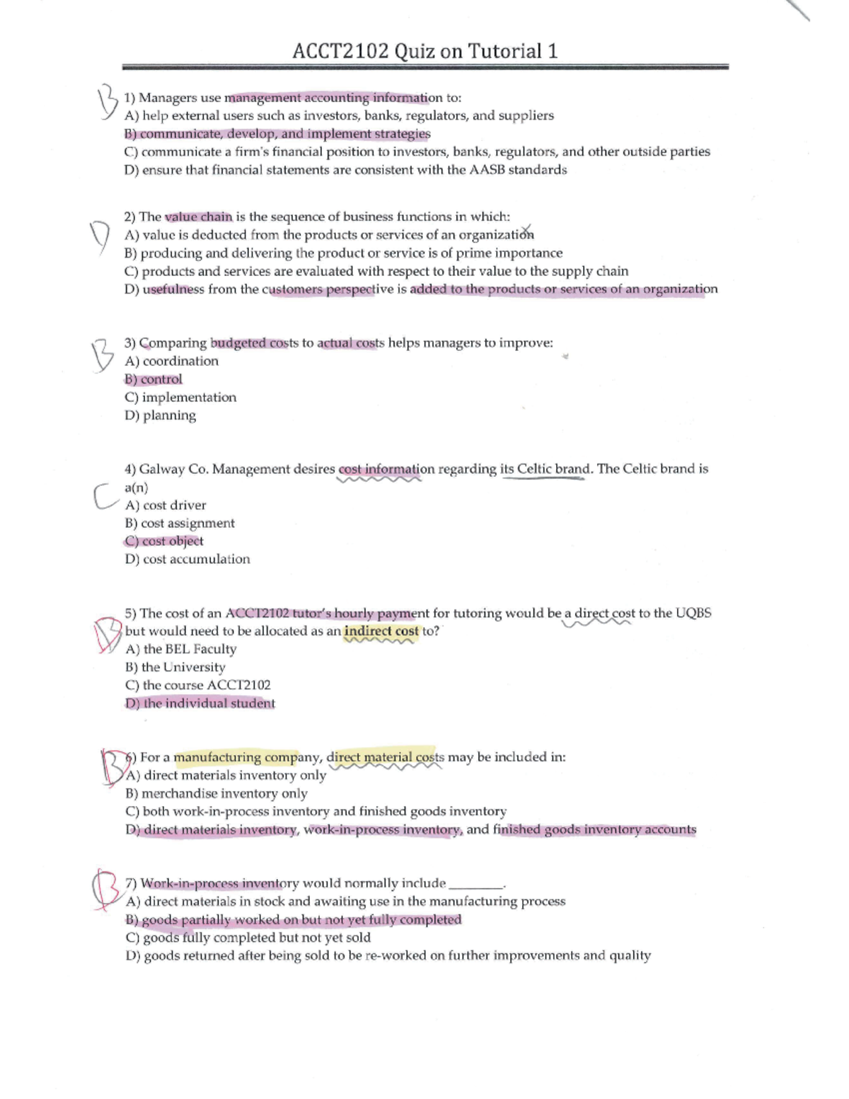 ACCT2102 Tutorial1 Quiz - ACCT2102 - Studocu