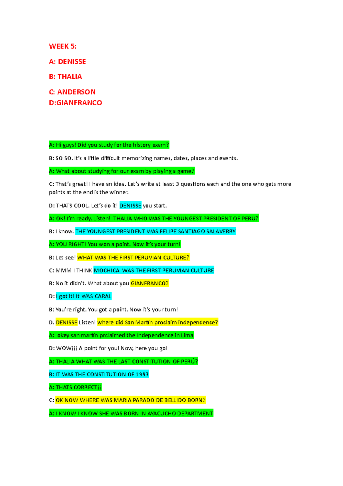 WEEK 5 - Task - Types of stories Started: Sep 25 at 9:19pm Quiz ...
