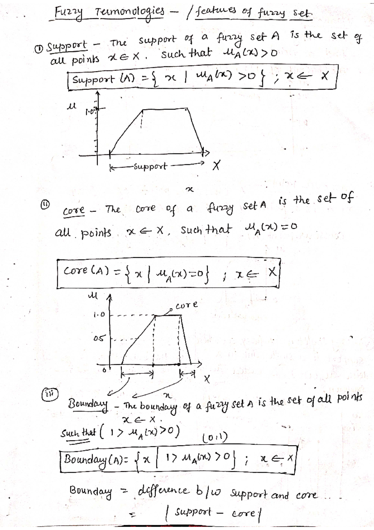 Fuzzy terminology - soft computing - Fuzzy Termonologies features of fuzzy set 1 support The ...