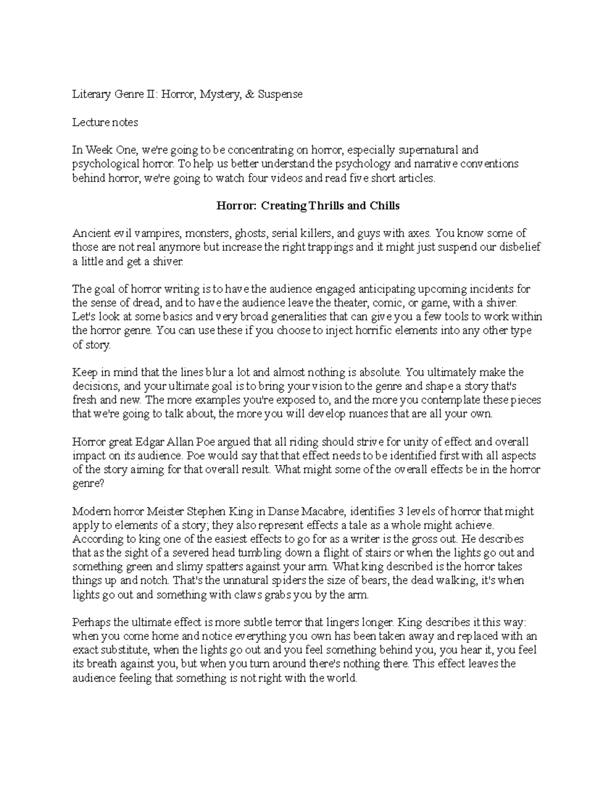 Literary Genre II Horror Mystery Suspense Writing Horror literary-genre-ii-horror-mystery-suspense-writing-horror