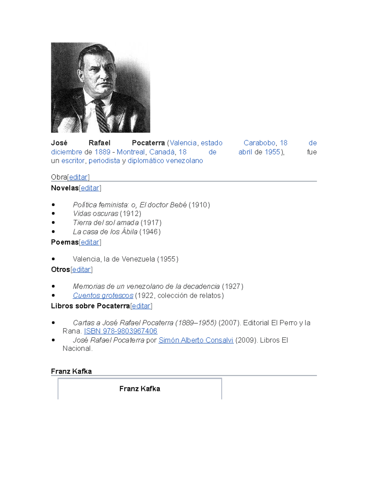 José Rafael Pocaterra - jjjj - José Rafael Pocaterra (Valencia, estado ...