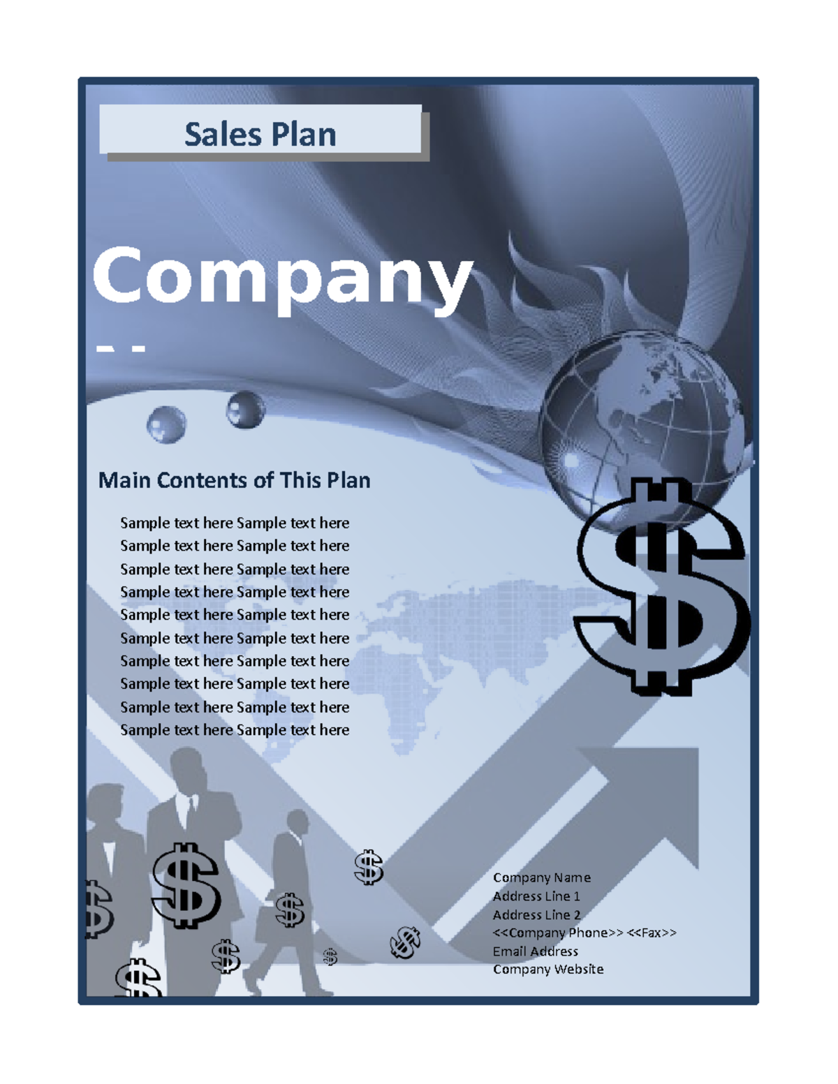 Sales Plan Template 21 - ####### W Sales Plan Main Contents of This ...