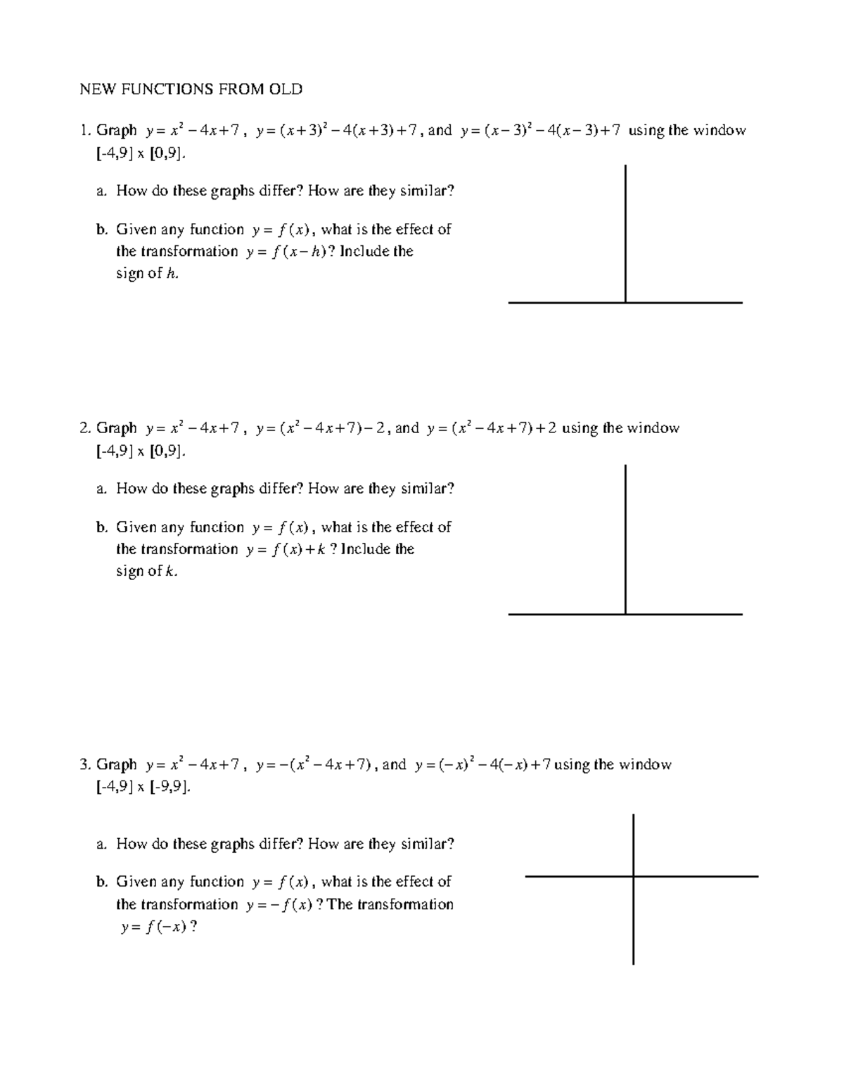 Trans Part II - Description is required - NEW FUNCTIONS FROM OLD Graph ...