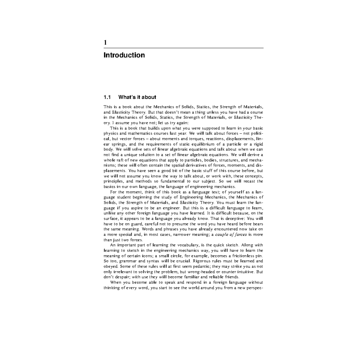 Introduction : Mechanics of Solids, Statics, the Strength of Materials ...