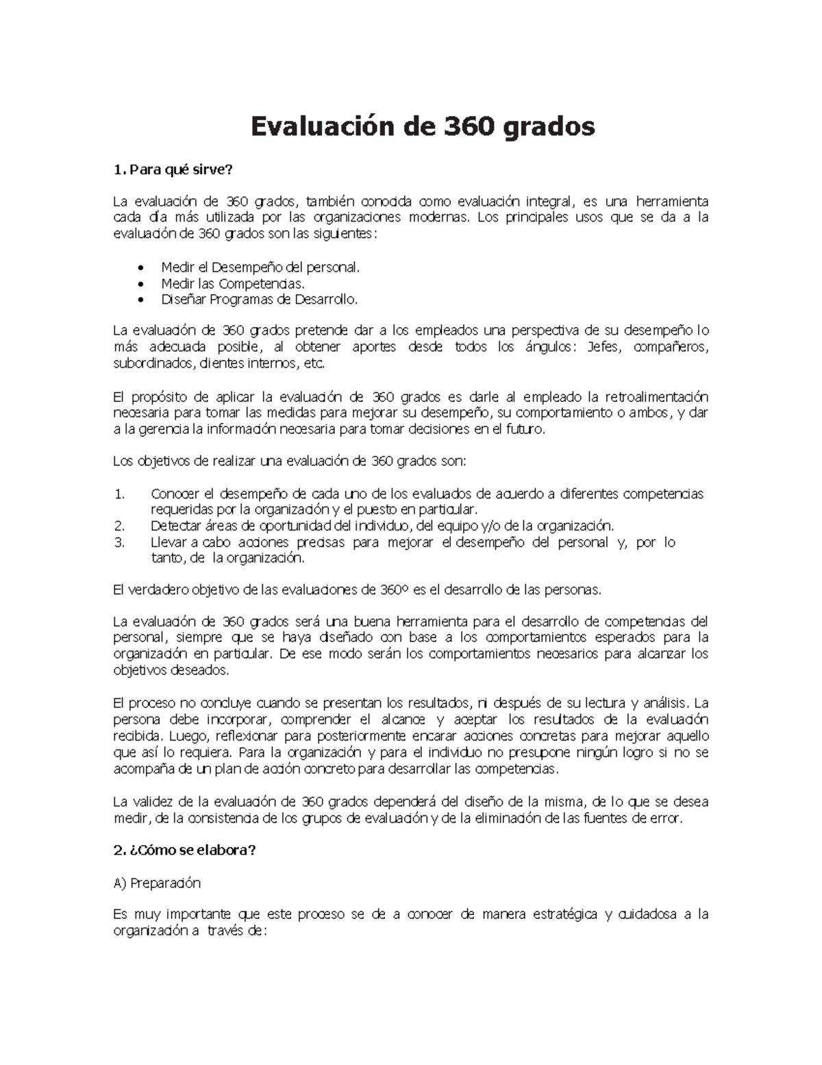 Evaluacion 360 - Evaluación de 360 grados Para qué sirve? La evaluación de 360 grados, también ...