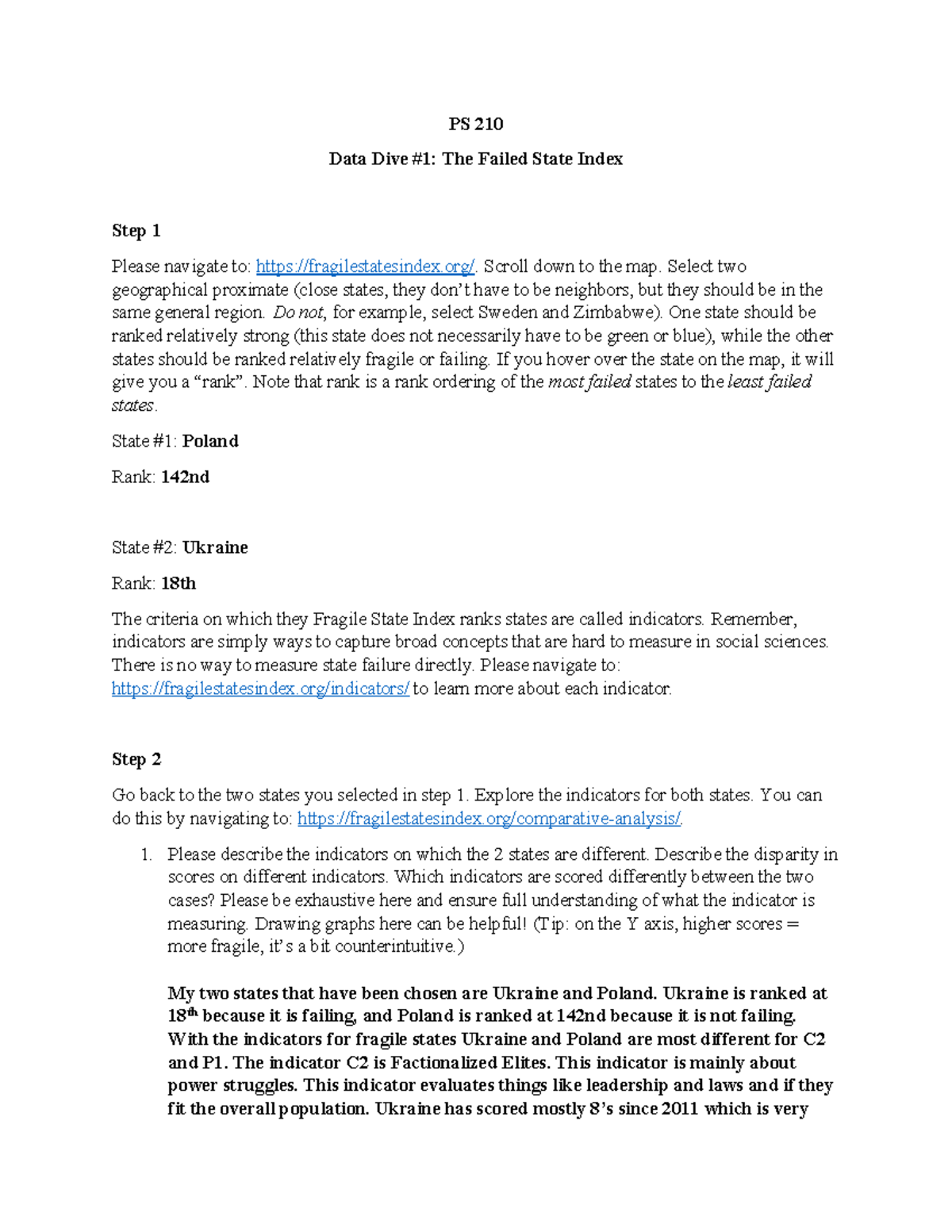 Datadive 1 - Data dive 1 example - PS 210 Data Dive #1: The Failed ...