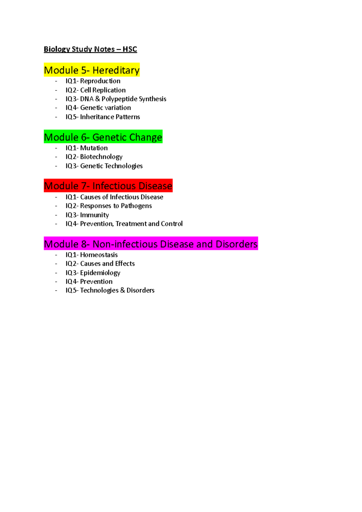 Biology Study Notes - Studocu