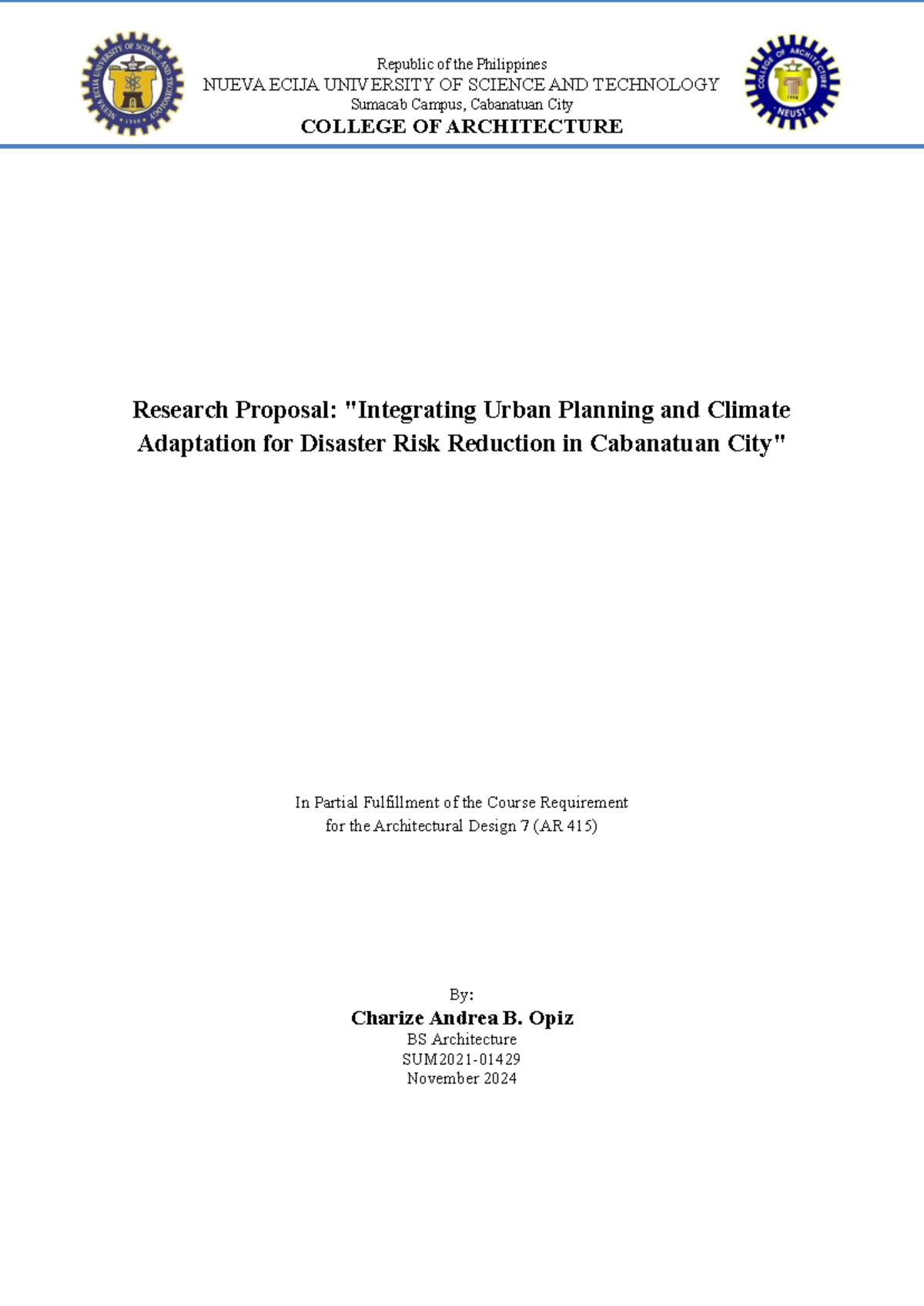 Disaster-and-Climate-Risk-Research ( Imrad) - NUEVA ECIJA UNIVERSITY OF ...
