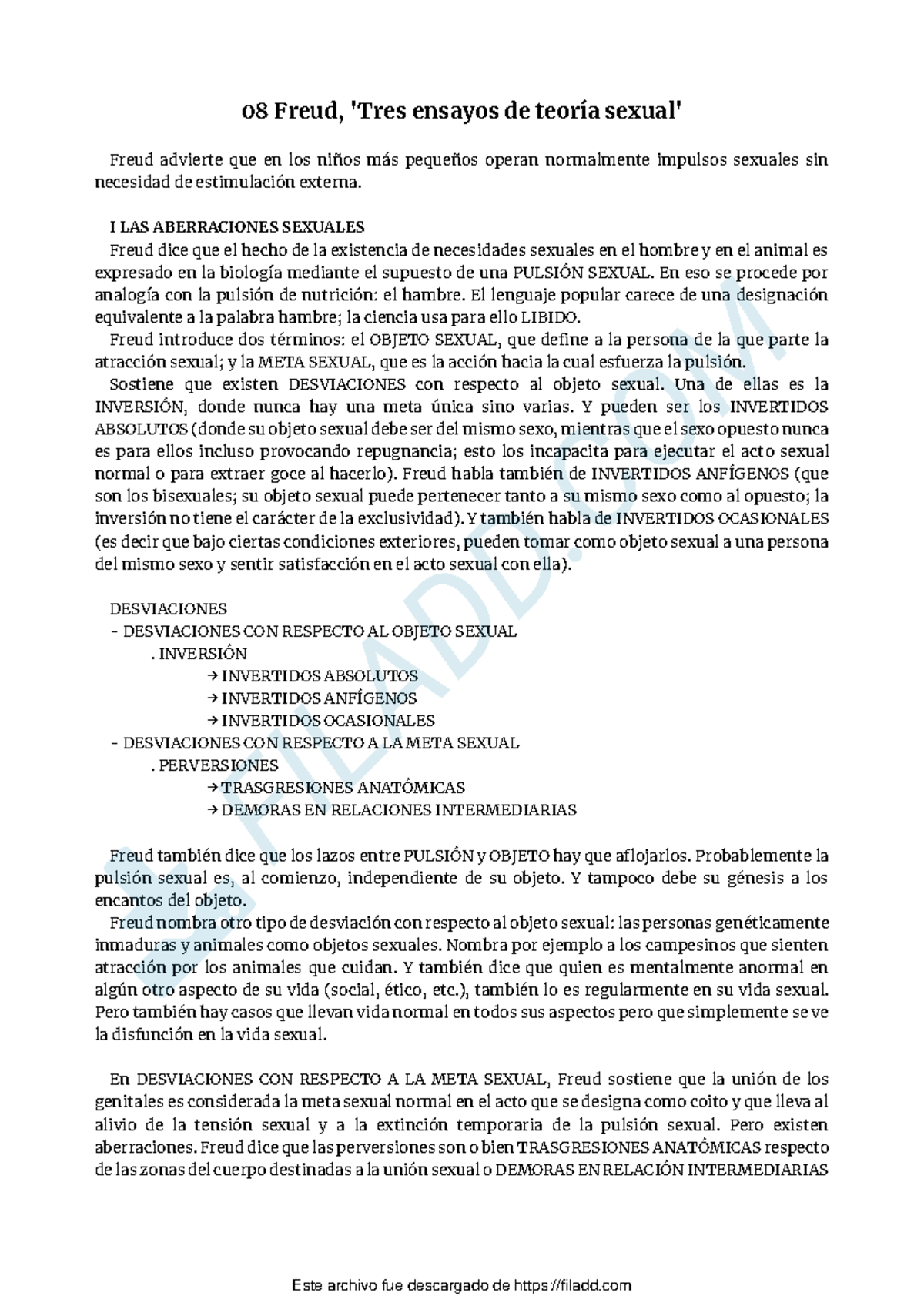 08 Freud Tres ensayos de teoria sexual - 08 Freud, 'Tres ensayos de teoría sexual' Freud ...