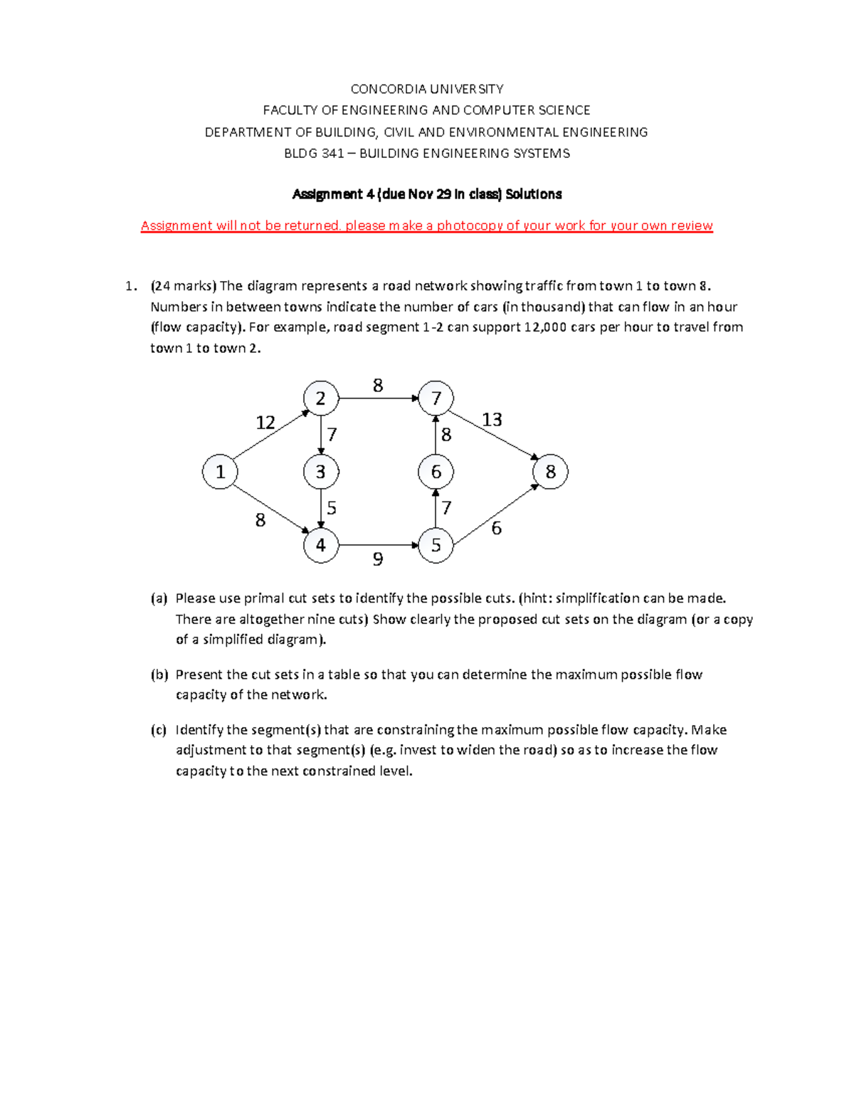 Assignment-4-Solution - CONCORDIA UNIVERSITY FACULTY OF ENGINEERING AND COMPUTER SCIENCE ...
