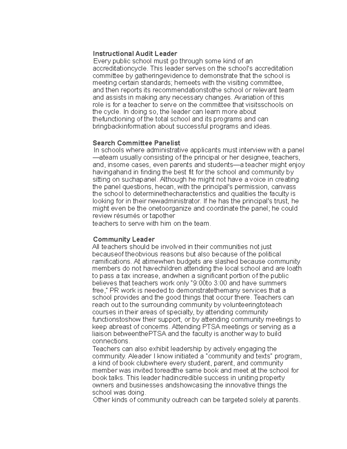 Instructional Audit Leader - Instructional Audit Leader Every public ...