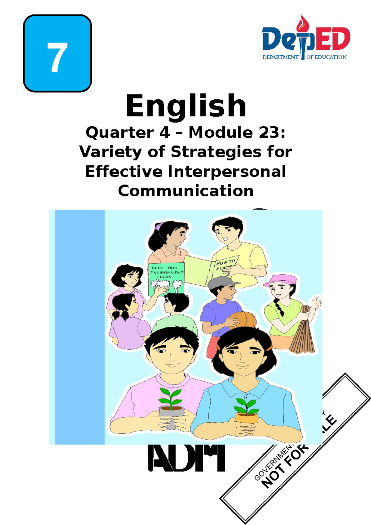 English 7 Quarter 4-Module 23 - English Quarter 4 – Module 23: Variety ...