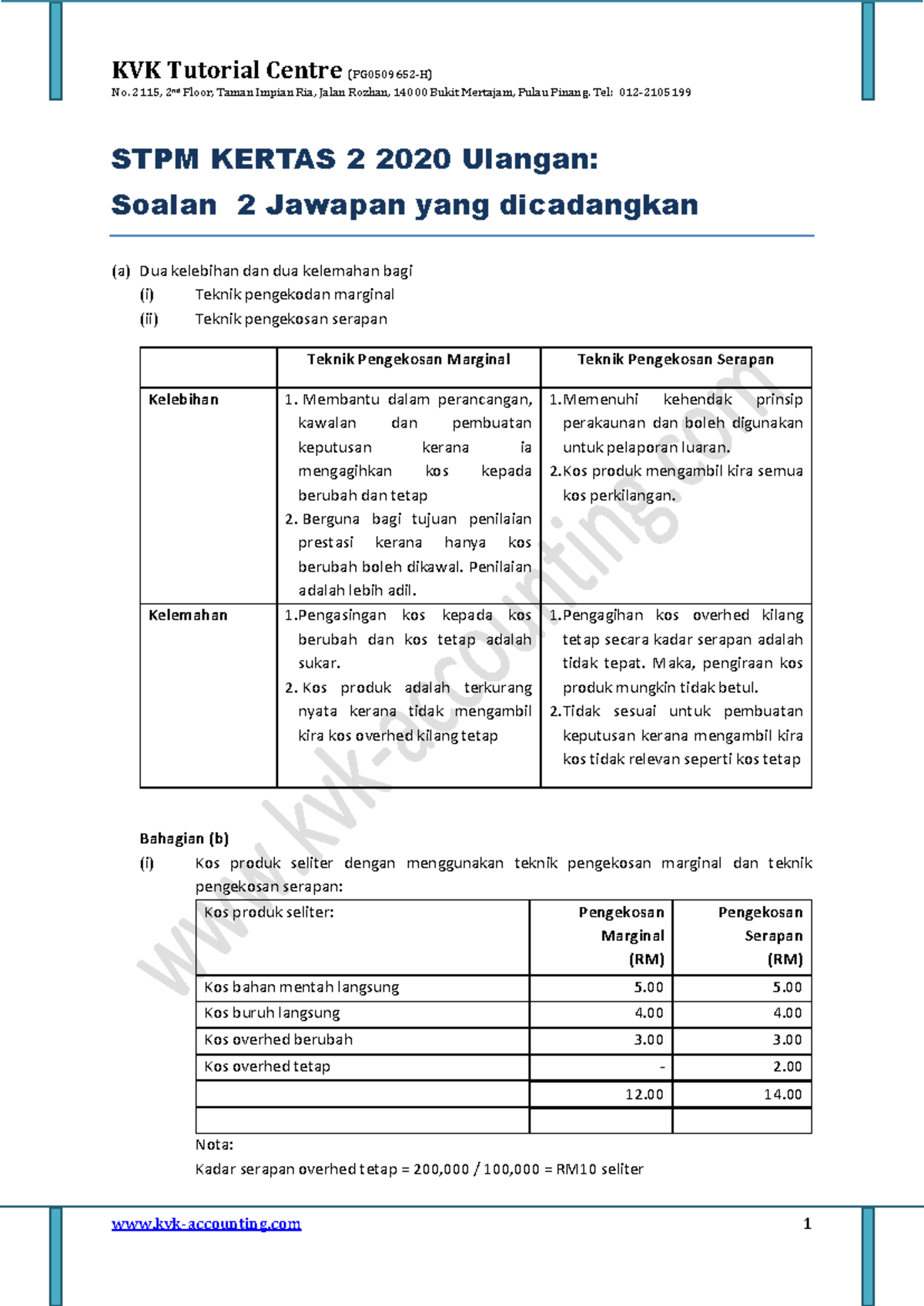 STPM K2 2020 Ulangan S2 Jawapan - kvk-accounting. com KVK Tutorial Centre (PG0509652-H) No. 2115 ...