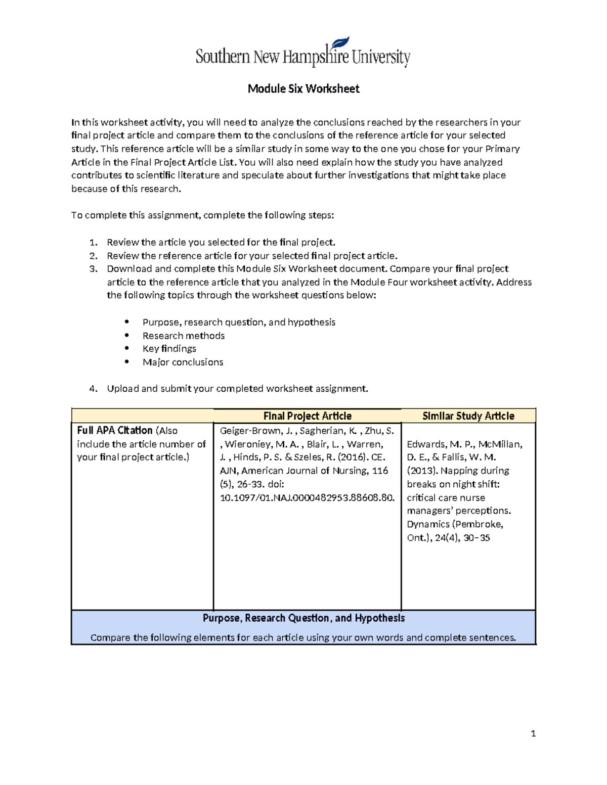 IHP 340 Module Six Worksheet finished - Module Six Worksheet In this ...