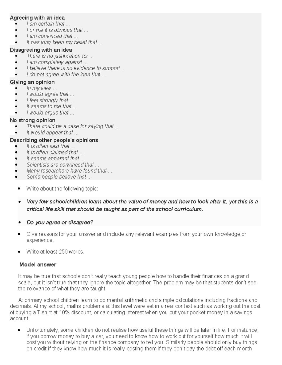 Agreeing with an idea - This is how you learn to write agreement essay ...