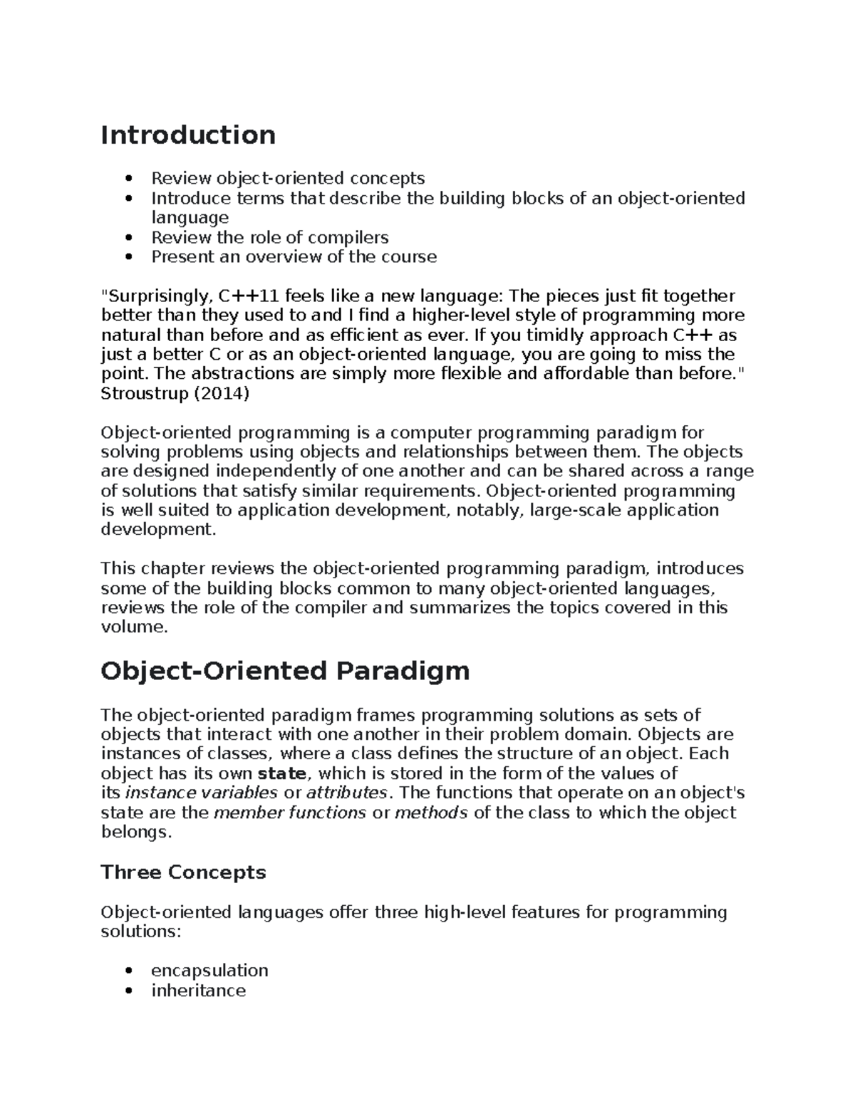 Oop345 introduction - Introduction Review object-oriented concepts Introduce terms that describe ...