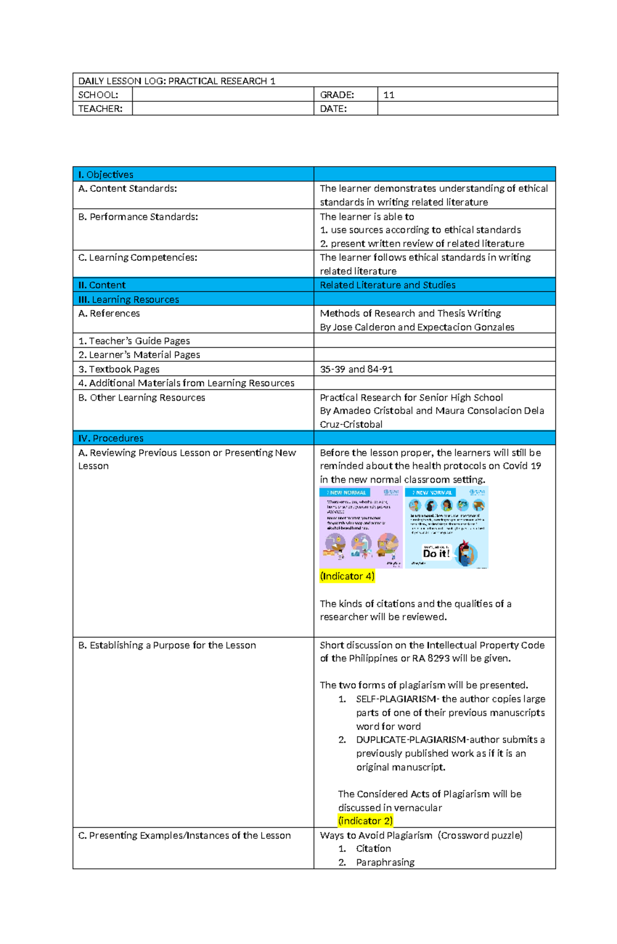 DLL-Sample - baka may mag hanap - DAILY LESSON LOG: PRACTICAL RESEARCH ...