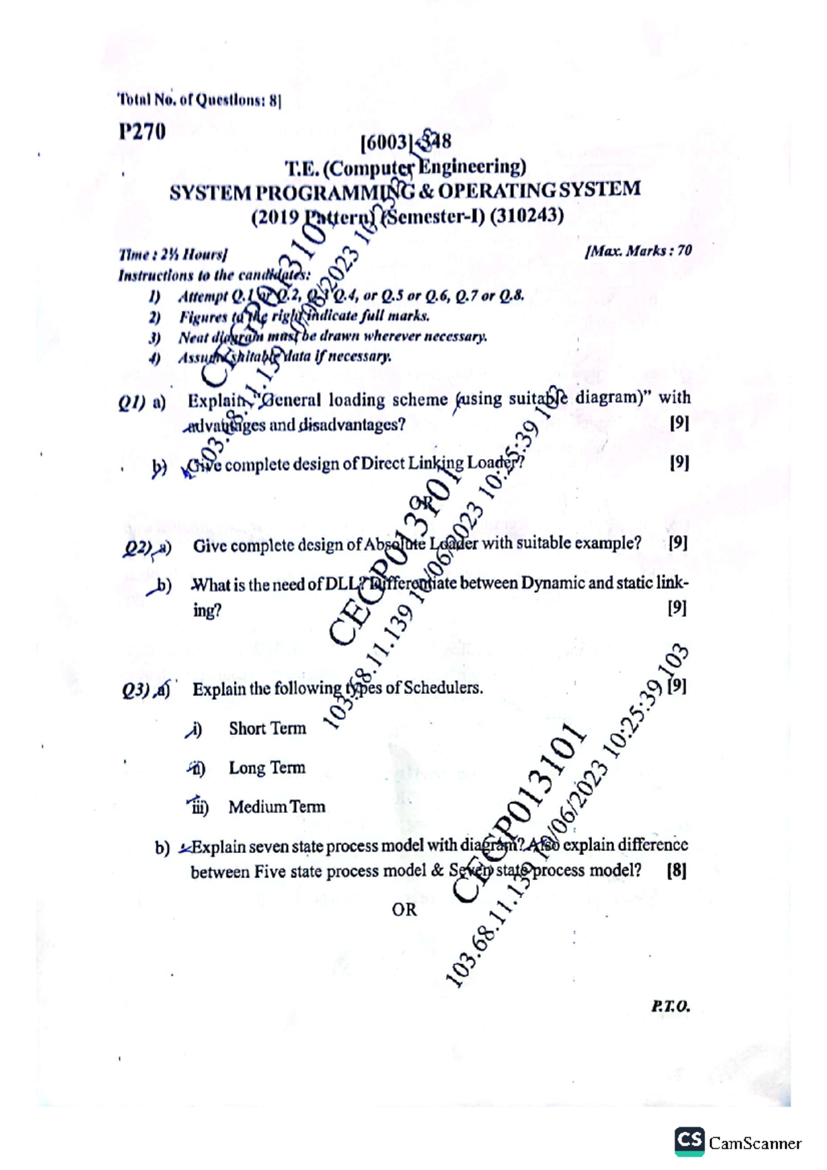 SPOS Backlog Endsem JUN 2023 - Computer Engineering - CamScanner CamScanner - Studocu