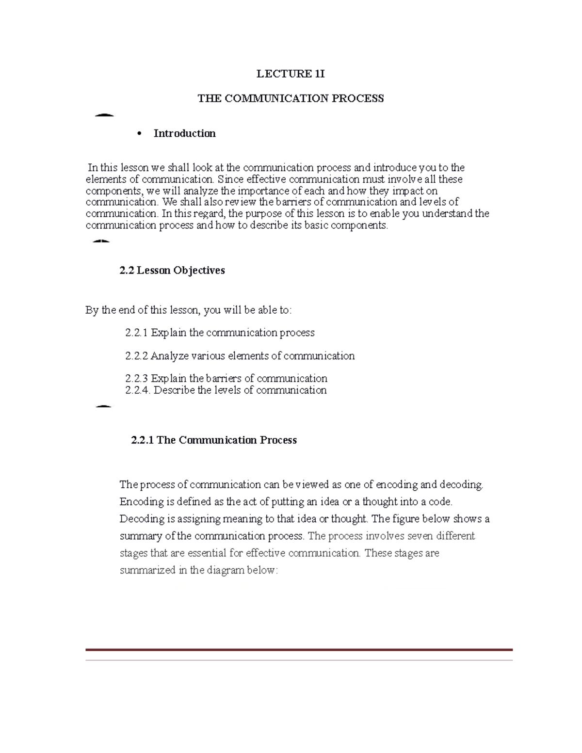 Lecture 11 THE Communication Process modified - LECTURE 1I THE ...