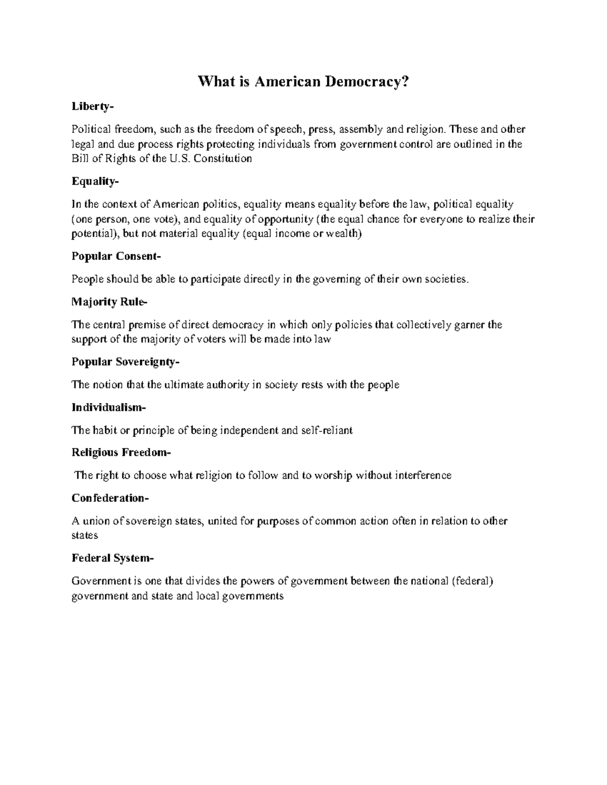 8f2a9a9314f742cf177eb75d5de1a3d0 - What is American Democracy? Liberty ...