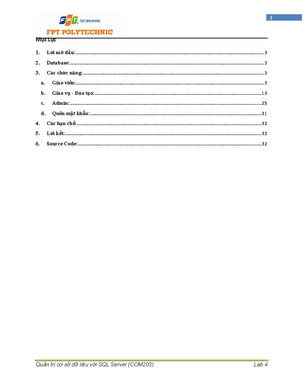 SOF203 Assignment PS04271 Phung Van Na Rich - M c L cụ ụ Lời mở - Studocu