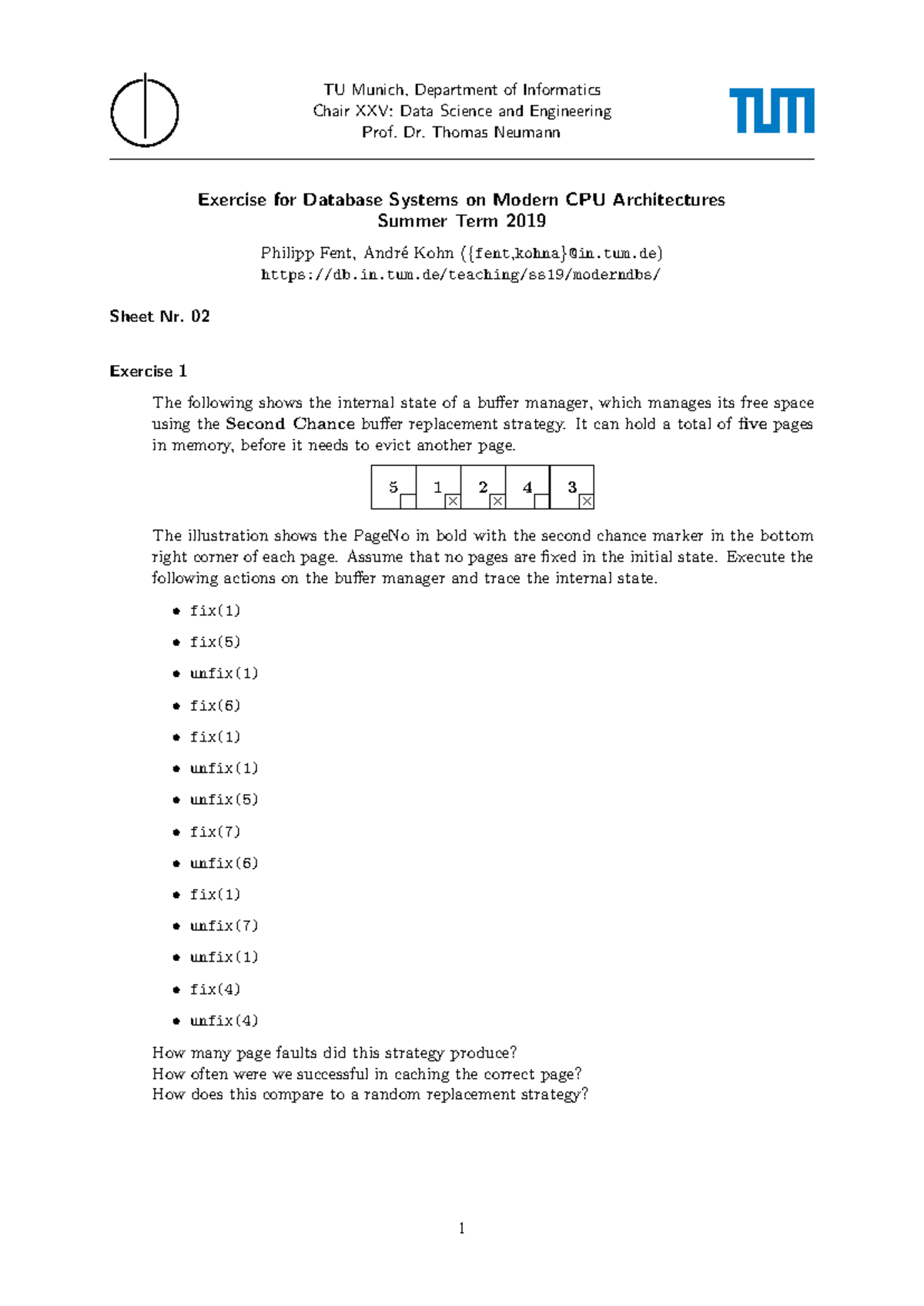 02 - Exercise 2 - TU Munich, Department of Informatics Chair XXV: Data ...