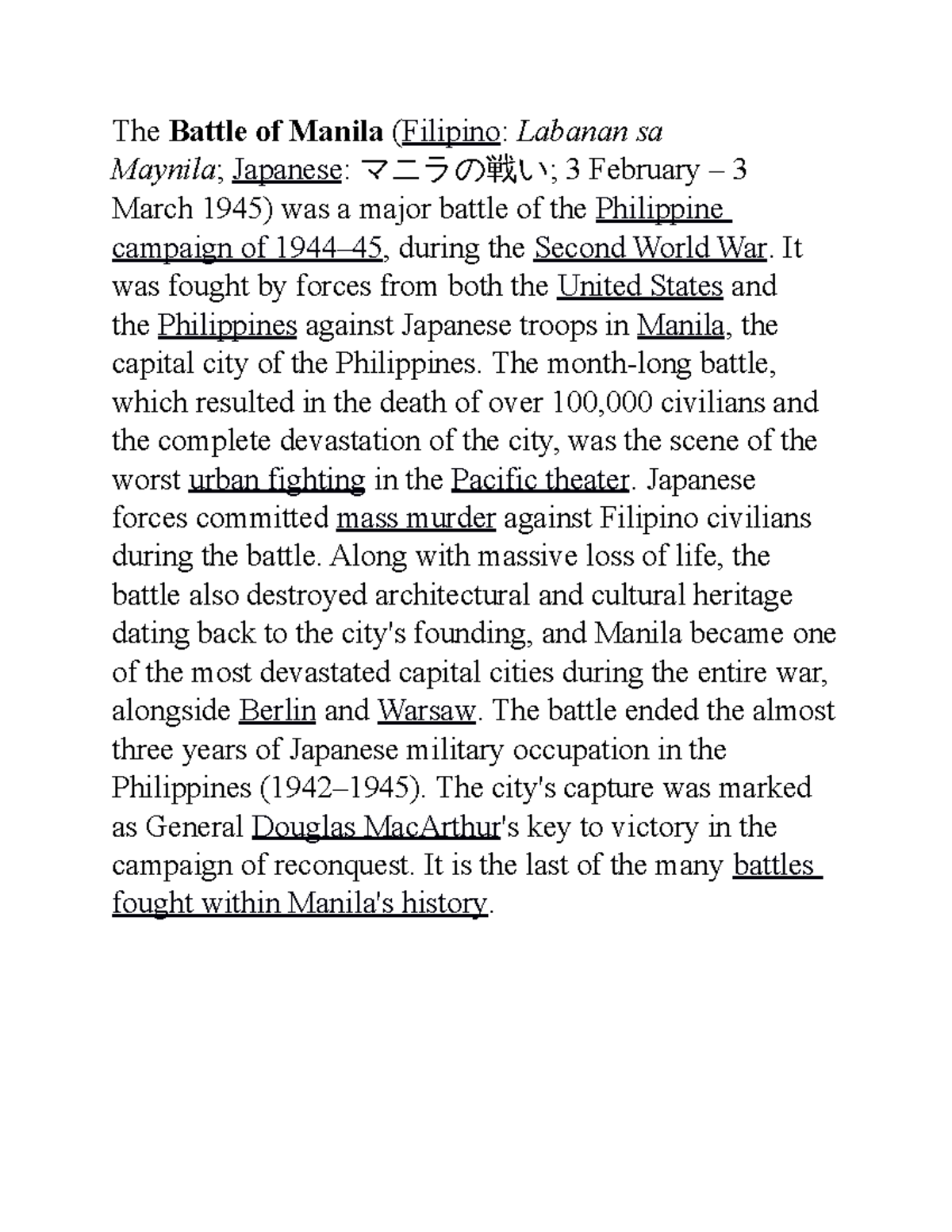 Battle OF Manila - xzncjsdbjcbekfjhw - The Battle of Manila (Filipino ...