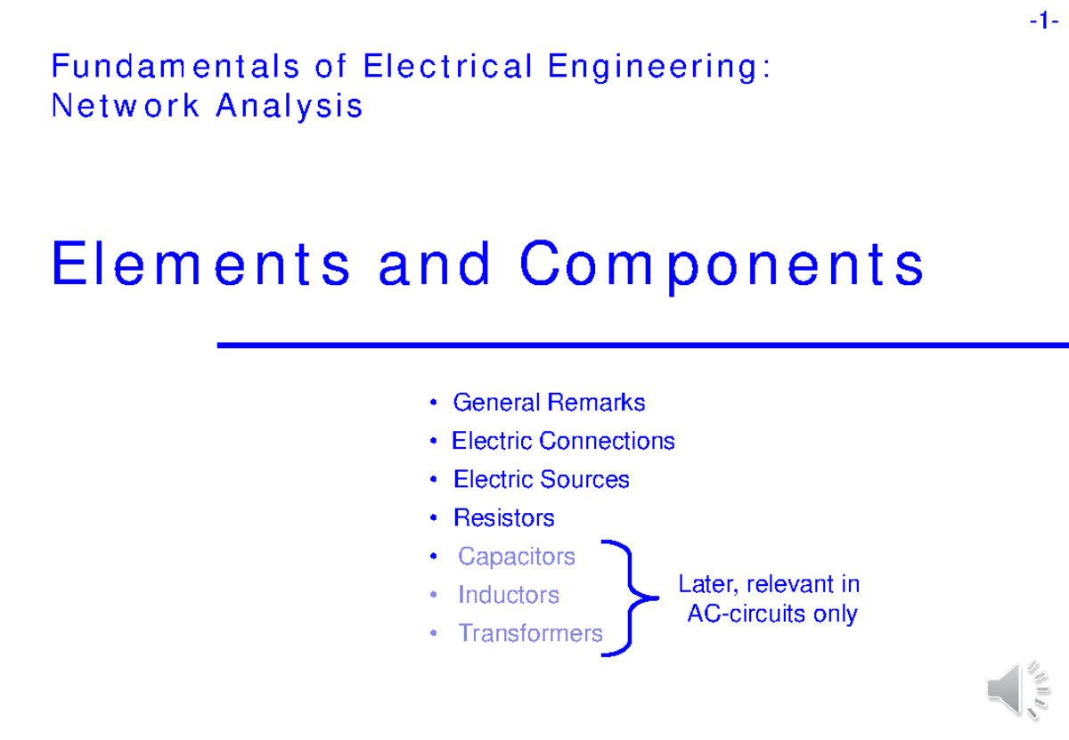 2 Bauelemente - Lecture Slides - Elements and Components Fundamentals ...