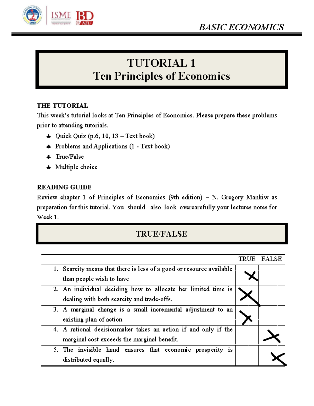 STU - Tutorial 1 - Assignment from the Basic Economics class @ IBD ...