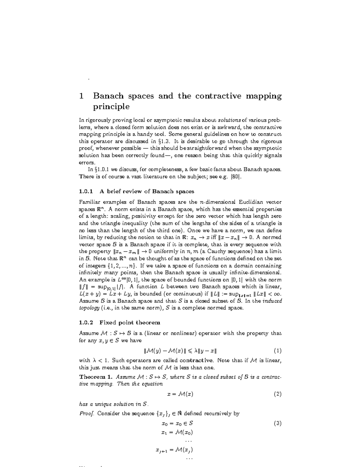 Summary - complete - 1/3 - . 1 Banach spaces and the contractive ...