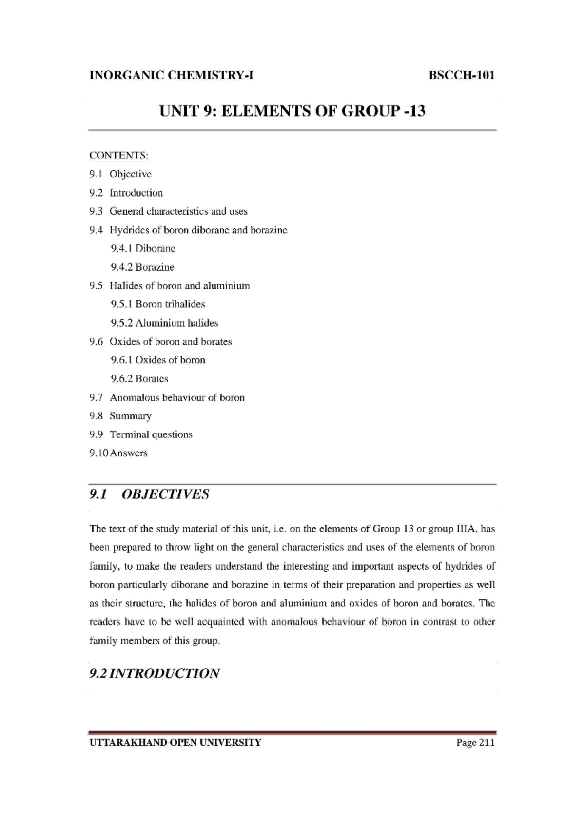 Unit -9 The Alements Of Group - 13 - Inorganic, Organic And Physical ...