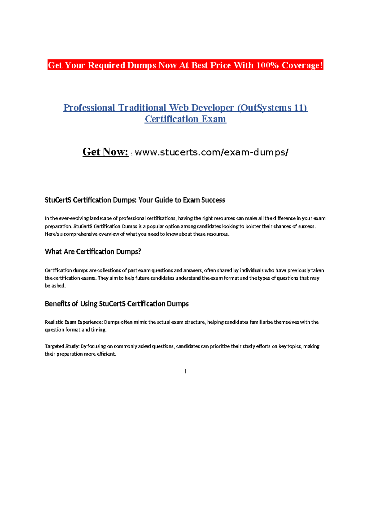 Professional Traditional Web Developer (Out Systems 11) Certification Exam - Get Your Required ...