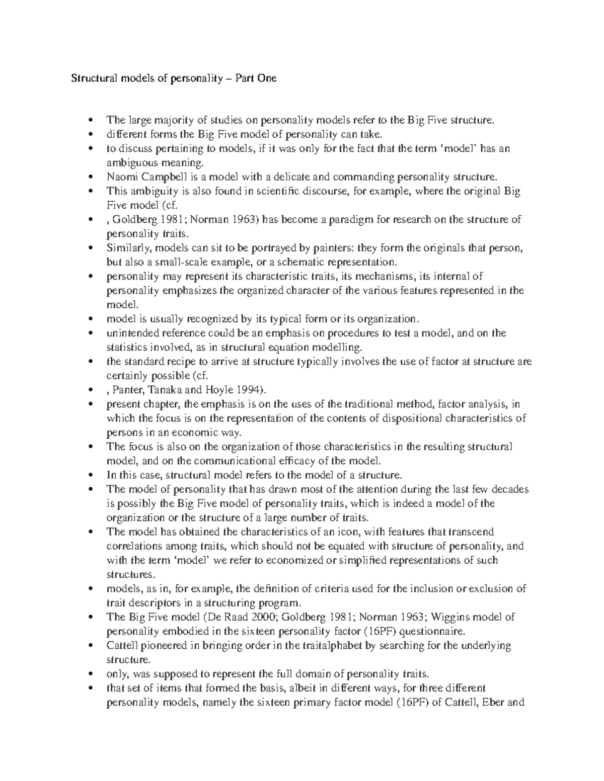 Structural models of personality – Part One - different forms the Big ...
