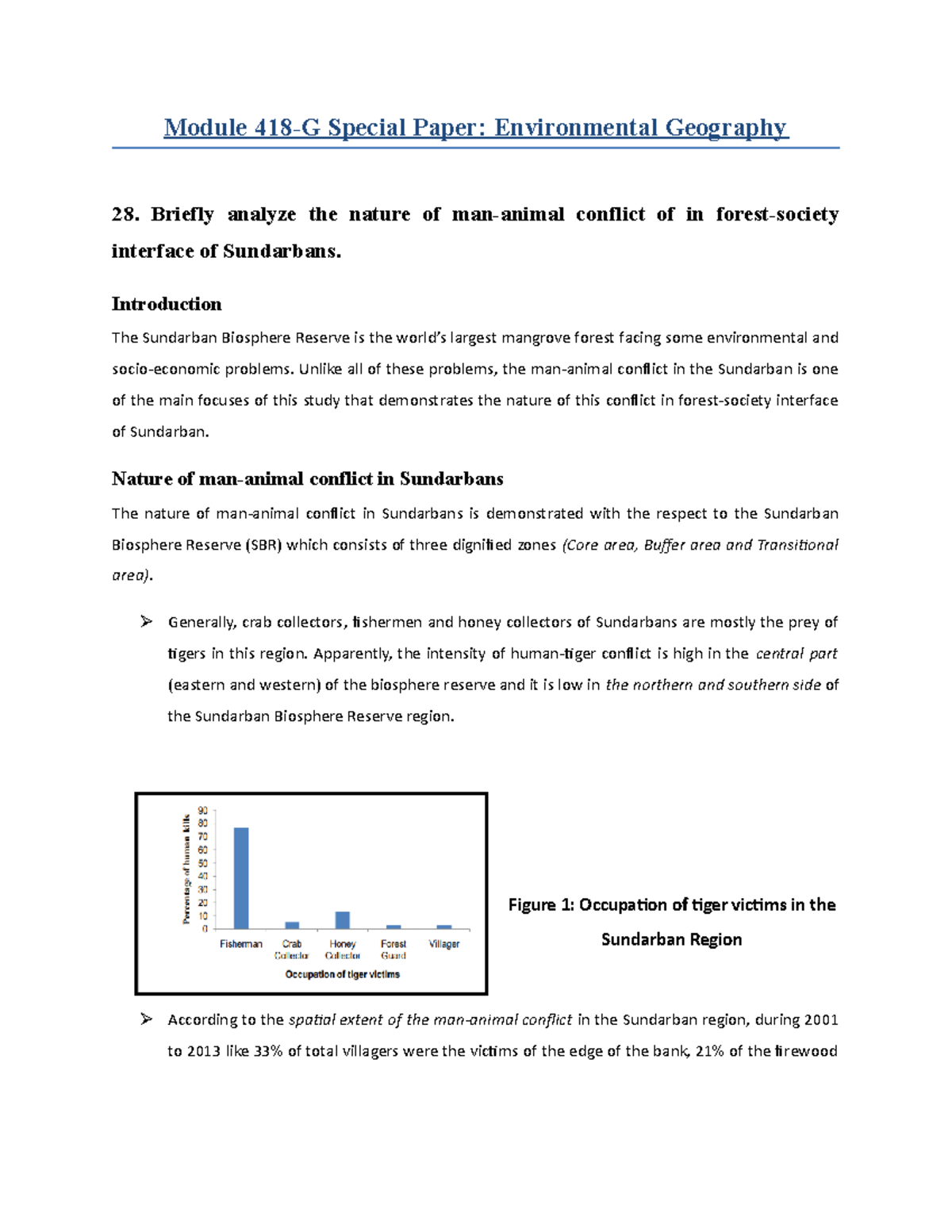 Environment geography - Module 418-G Special Paper: Environmental ...