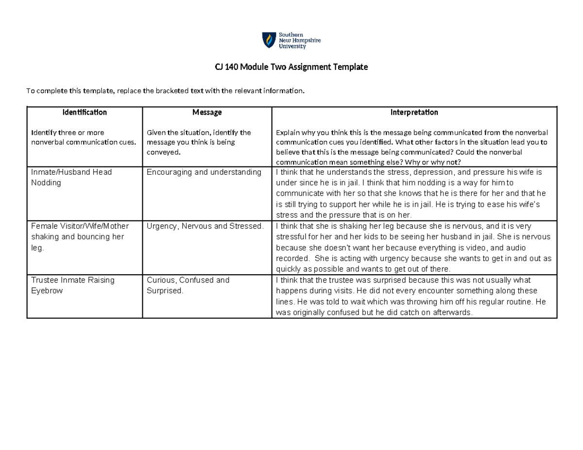 CJ 140 Module Two Assignment - Identification Identify three or more ...