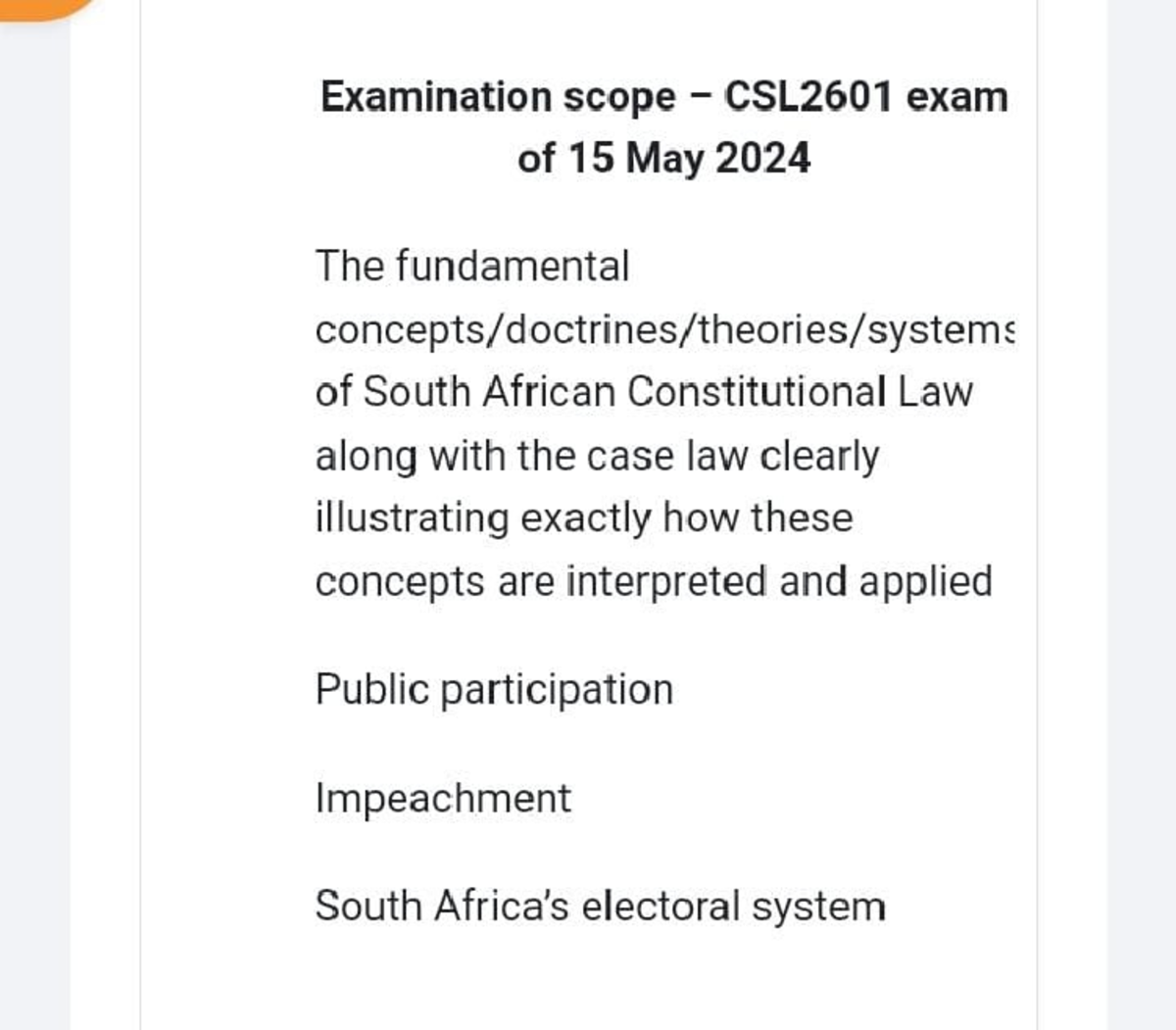 Constitutional Law Scope 2024 - LLB 98680 - Studocu