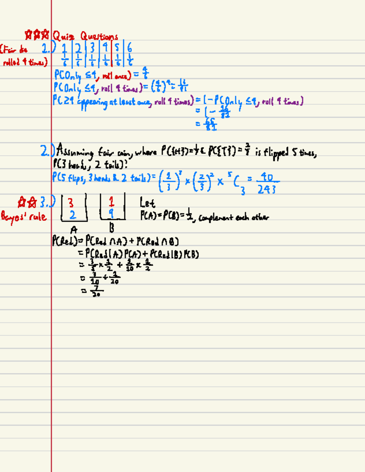 EE2012 Good Quiz Questions - * D * Quiz Questio PCOnly It , roll once) = E P(Only 24 , roll ...