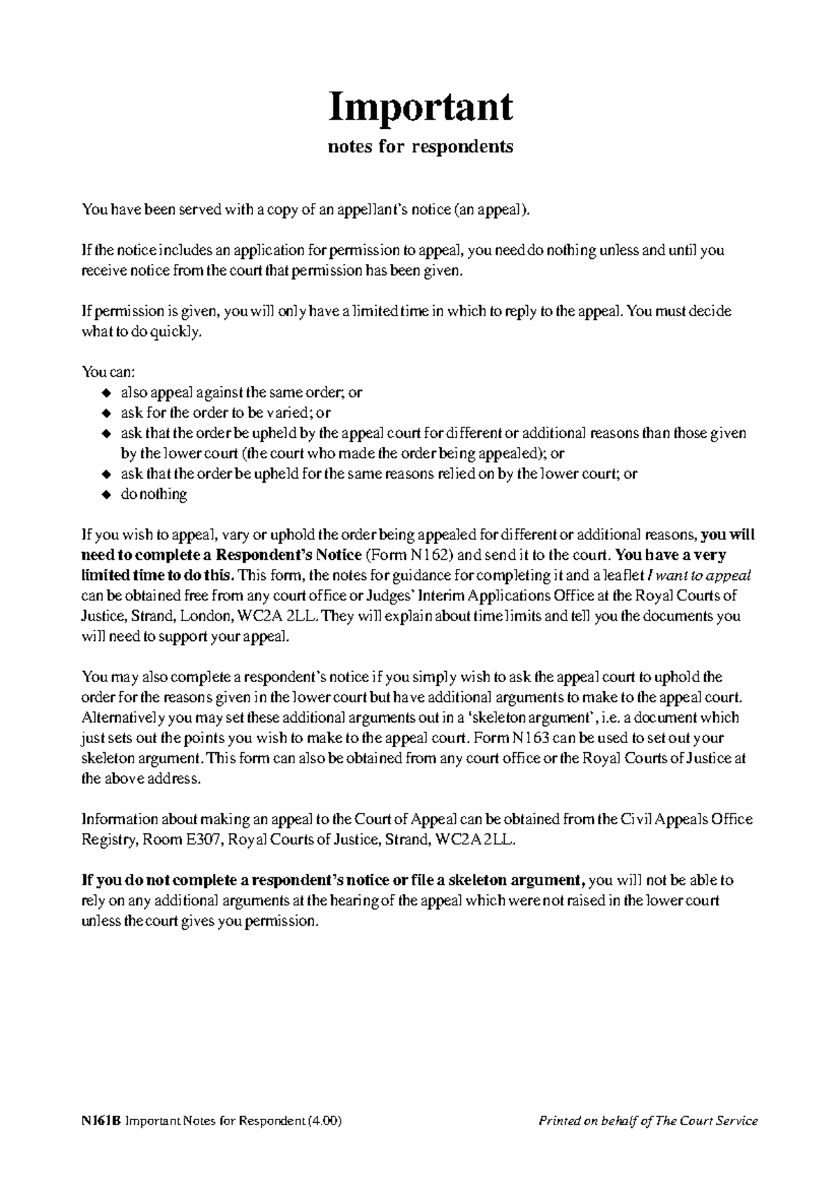 N161b-eng - N161B English Mandatory attachment for serving an ...