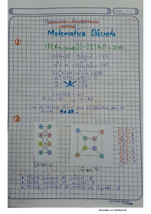 Práctica Dirigida Nº 3 Matemática Discreta - Se calificará ...