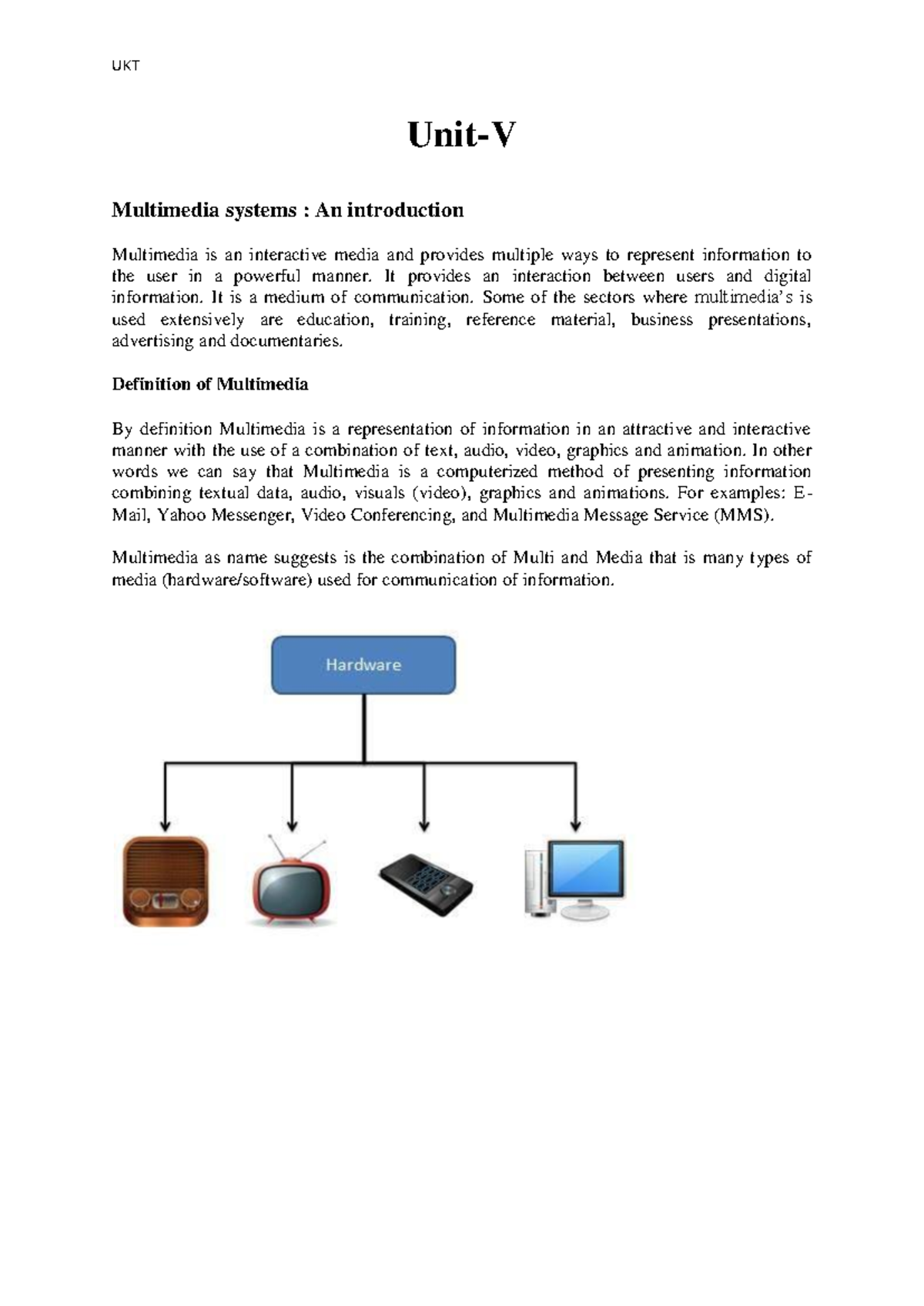 CGM V Unit - CGM V Unit rgpv 2024 - Unit-V Multimedia systems : An introduction Multimedia is an ...