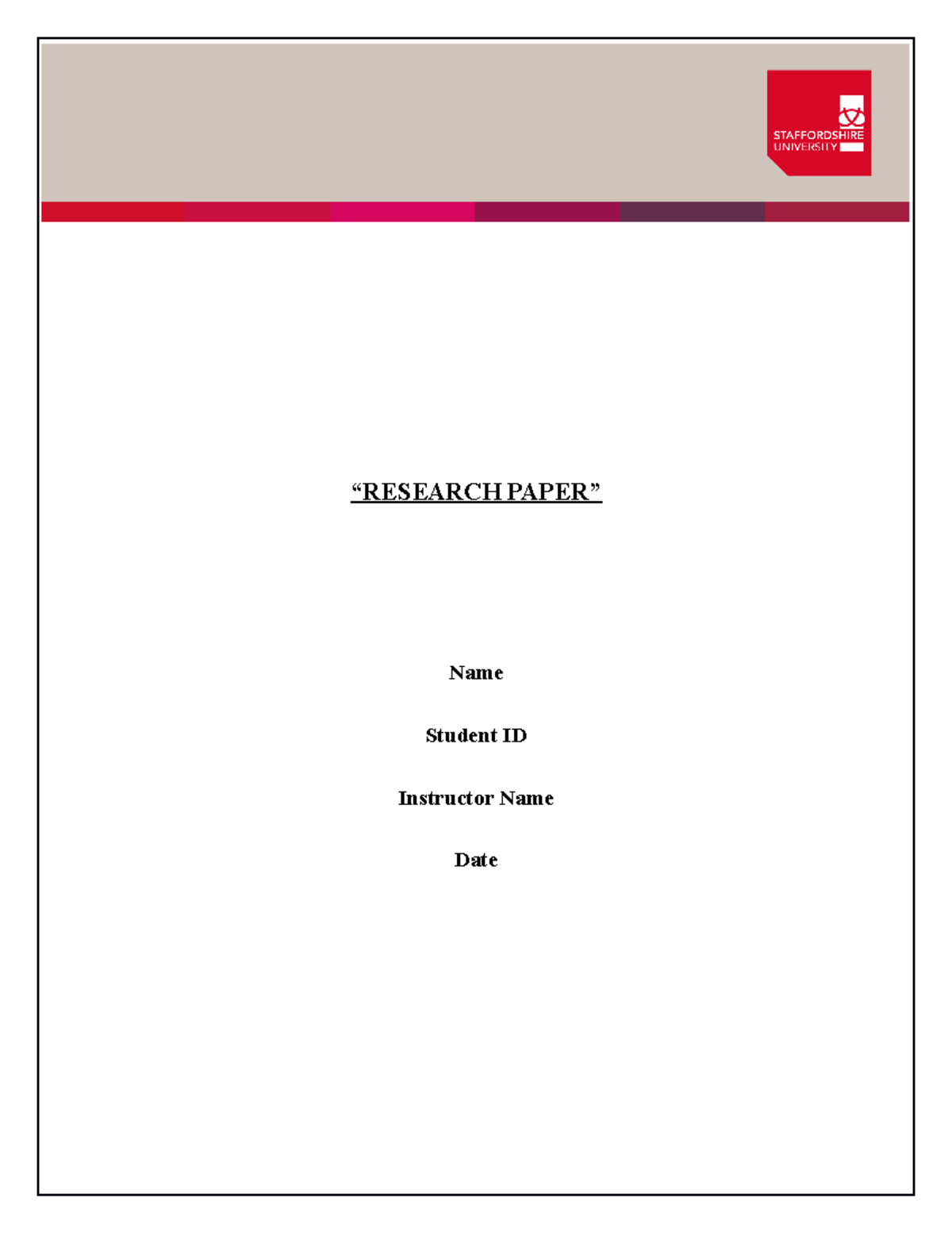 Research Paper, Eta-Beta-Pi - “RESEARCH PAPER” Name Student ID ...