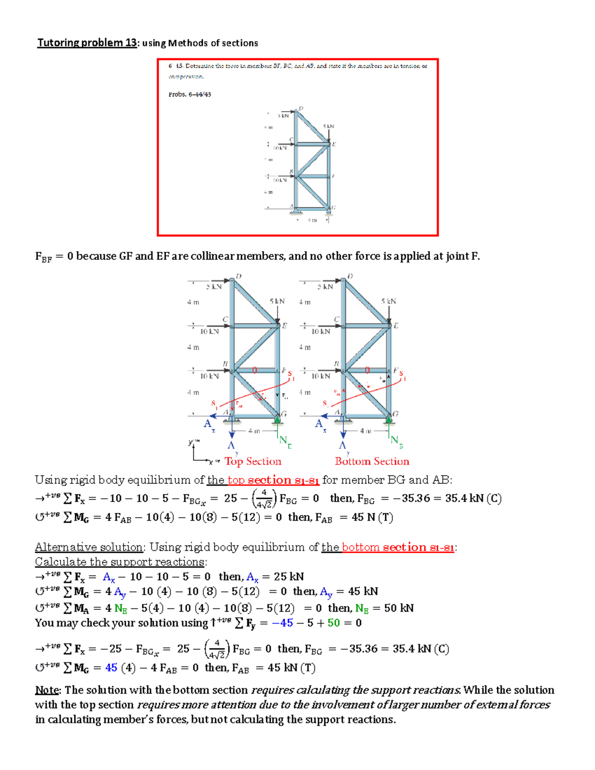 Tutorial problems Session 13 - Tutoring problem 13: using Methods of ...