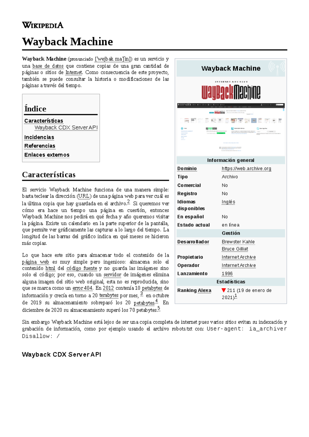 Wayback Machine - sss - Wayback Machine Información general Dominio web ...