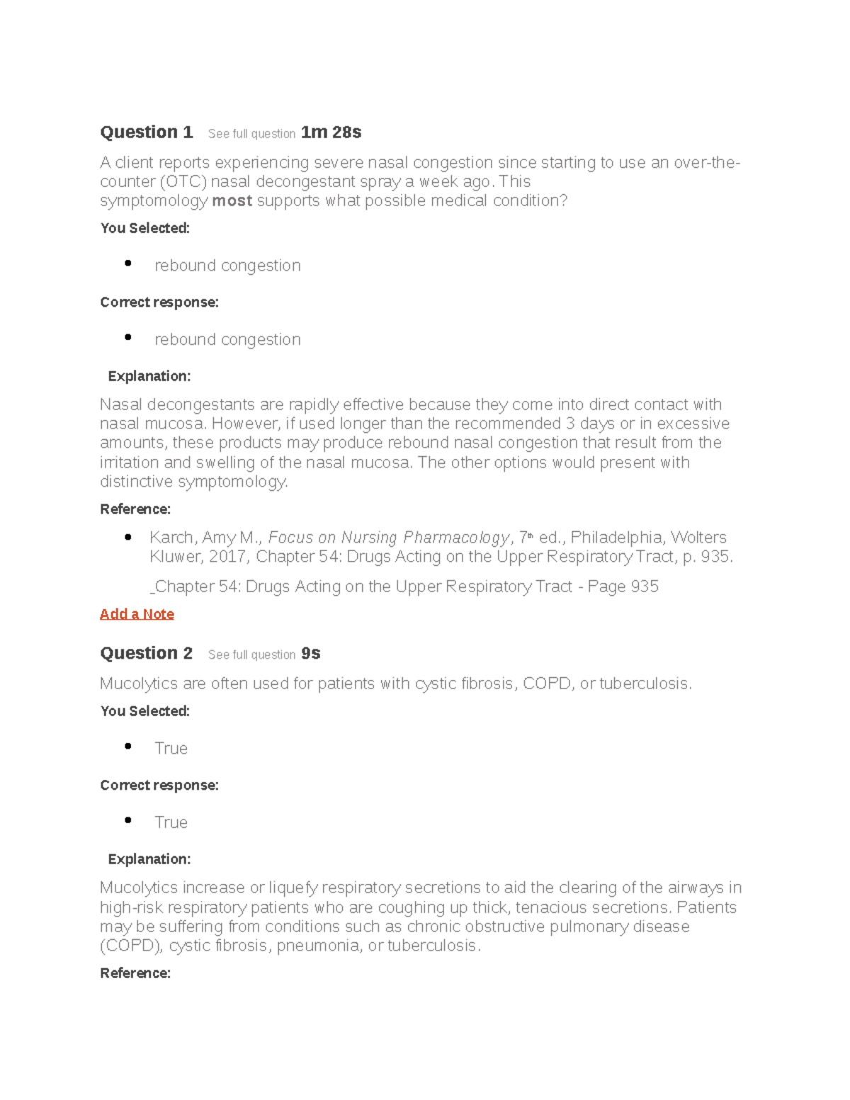 54 - You Selected: rebound congestion Correct response: rebound ...