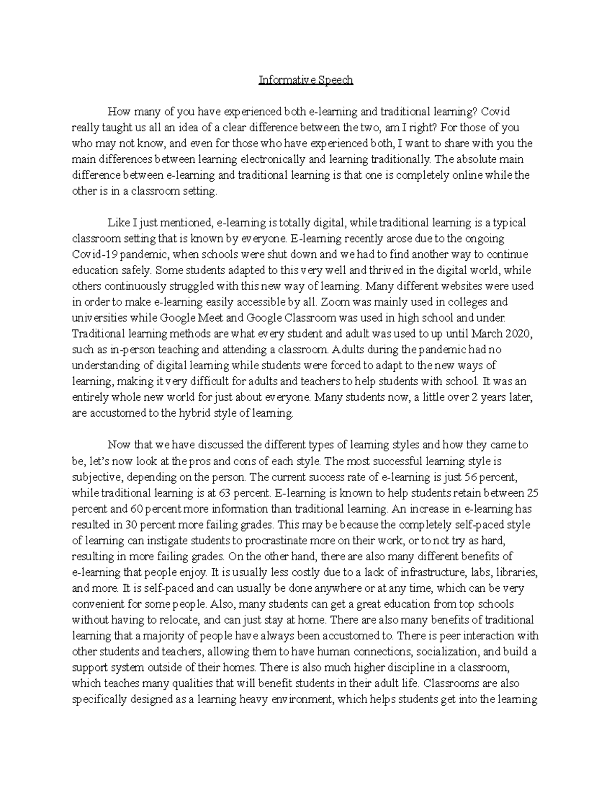 Informative Speech - Informative Speech How many of you have ...