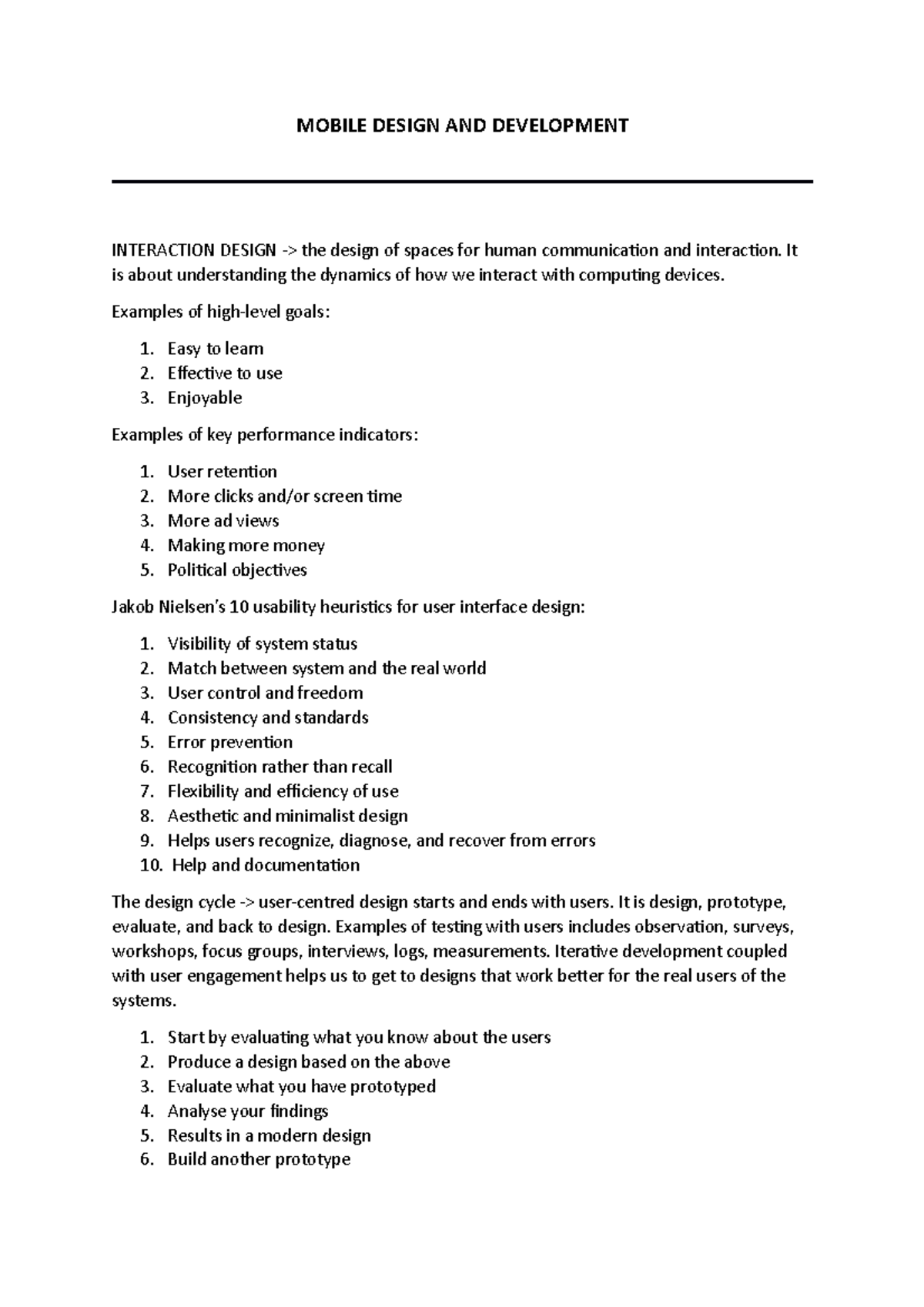 Mobile Design AND Development - MOBILE DESIGN AND DEVELOPMENT ...