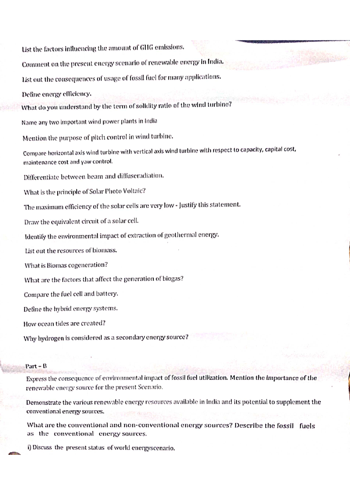 RES .. model questions - Pdf - Computer science engineering - Studocu