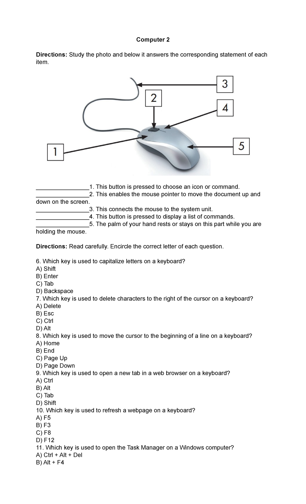 Computer 2 - Computer 2 Directions: Study the photo and below it ...
